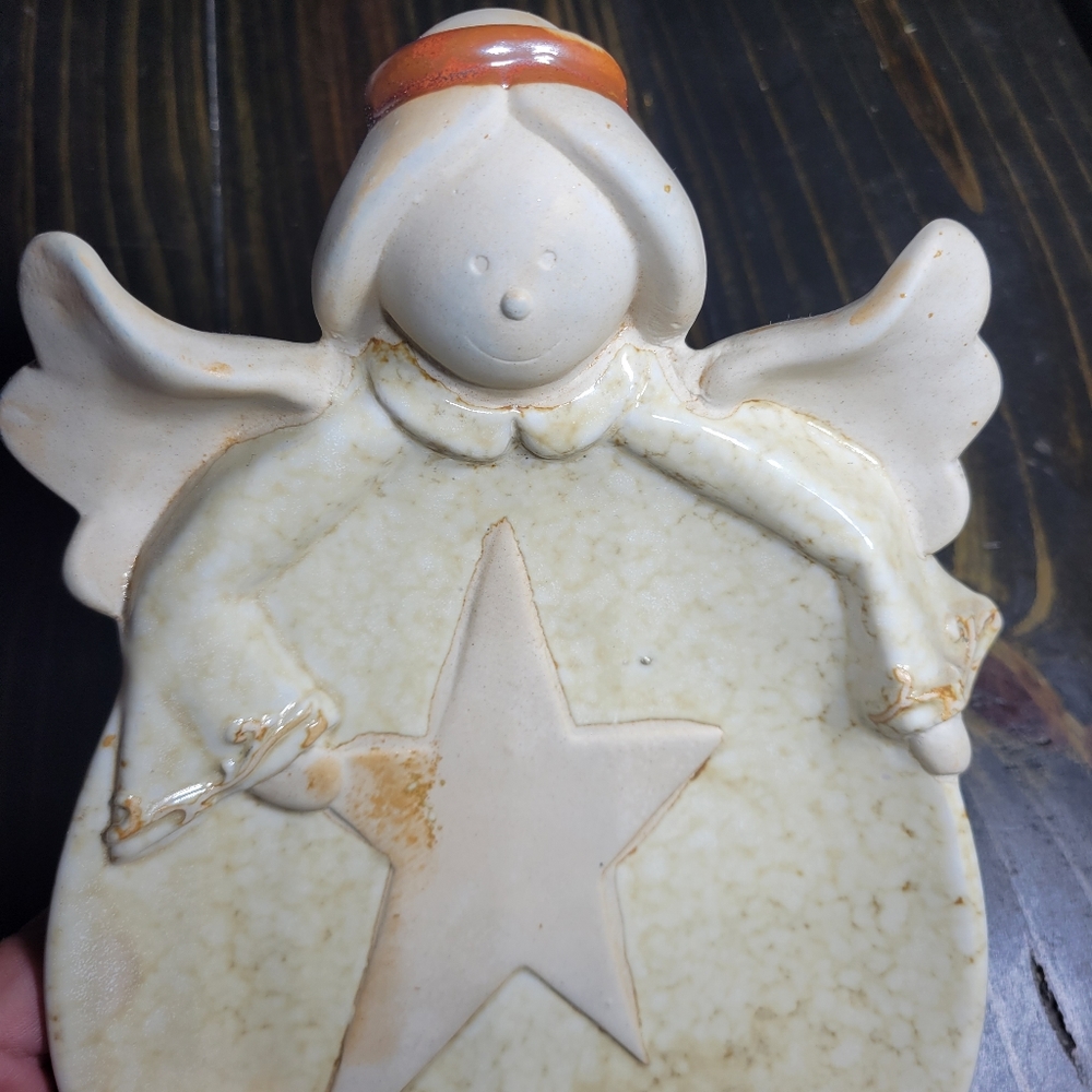 Modern Farmhouse Blessed Day Angel W Star Trinket Tra… - Gem